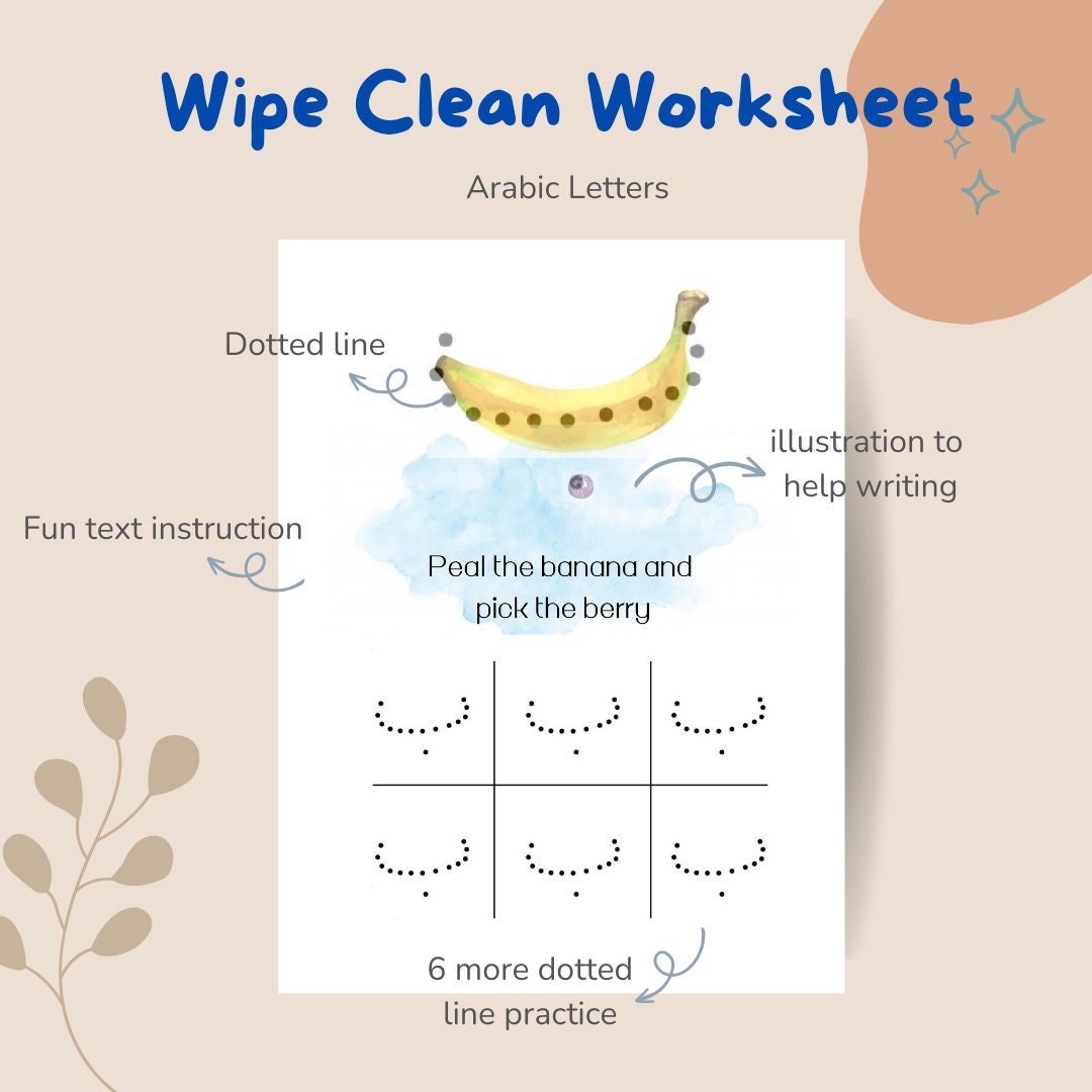 Printable Arabic Alphabet Learning to Write Workbook for Kids With ...