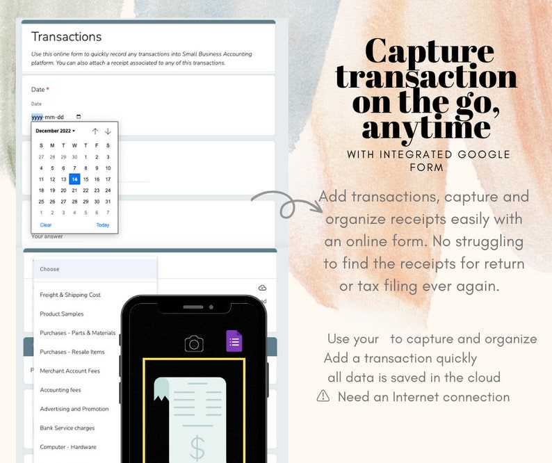 Expense Tracker Template for Small Business Owner Accounting - Etsy