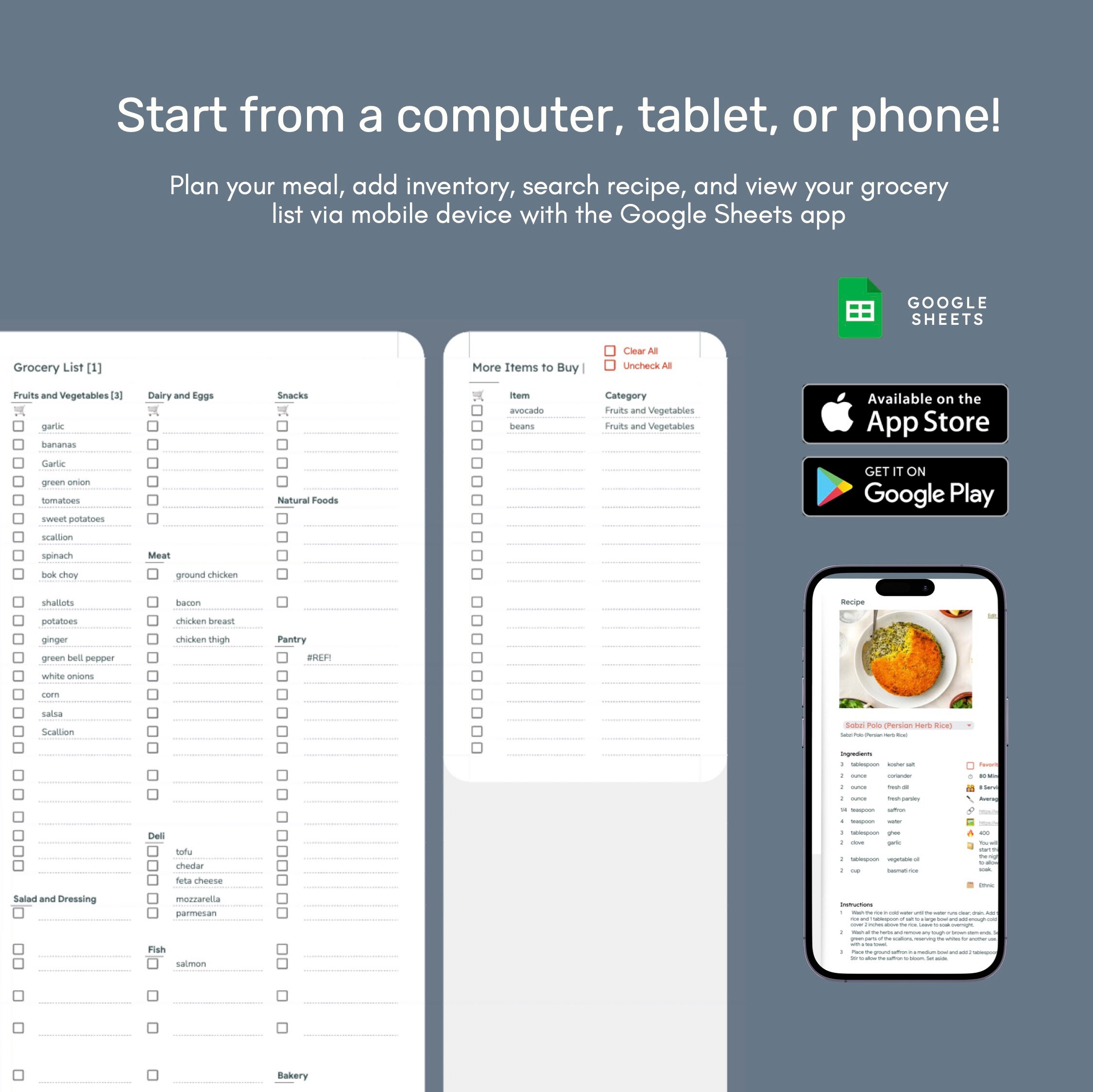 Ultimate Weekly Meal Planner - Inventory Tracker, Automated Grocery ...