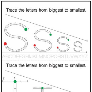 Level 2 - Decreasing Letter Size Work Book - Etsy