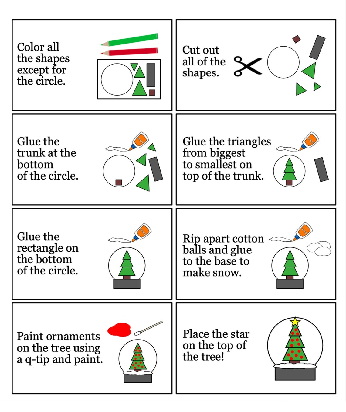 Seasonal Multi-step Snow Globe Craft With Task Analysis - Etsy