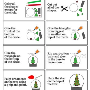 Seasonal Multi-step Snow Globe Craft With Task Analysis - Etsy