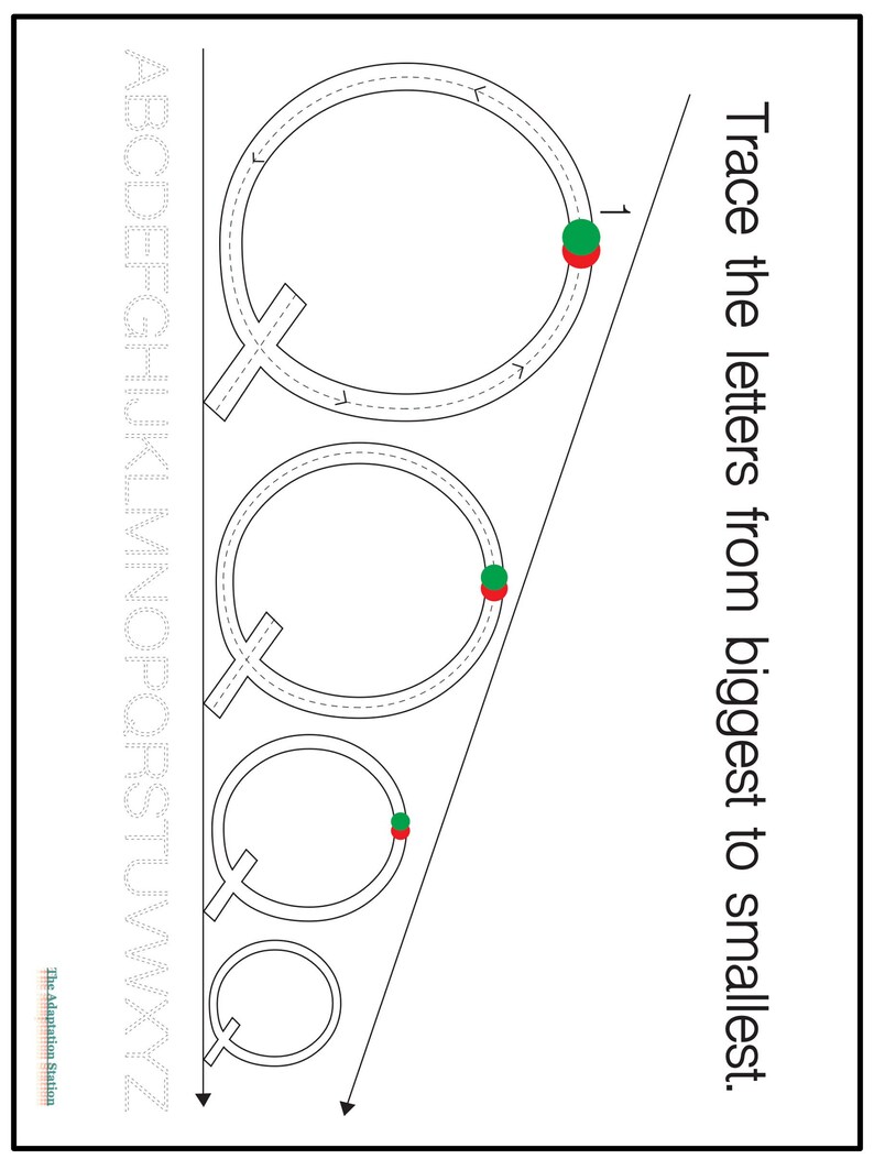 Level 1 - Decreasing Letter Size Work Book - Etsy