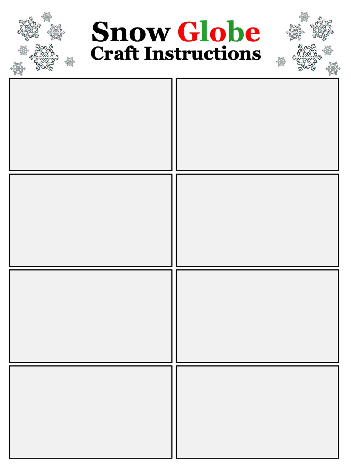 Seasonal Multi-step Snow Globe Craft With Task Analysis - Etsy