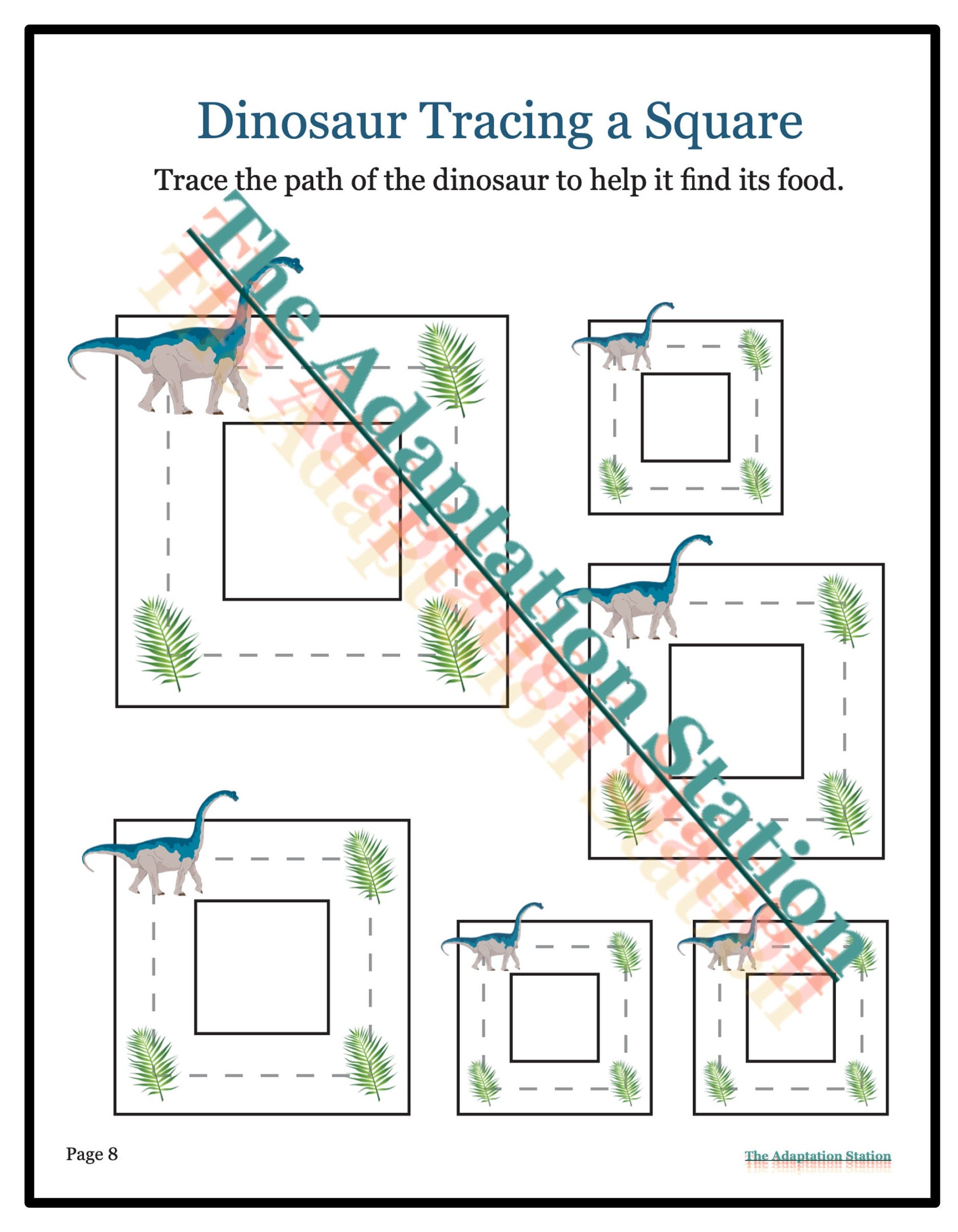 Dinosaur Pre-writing Skills - Etsy