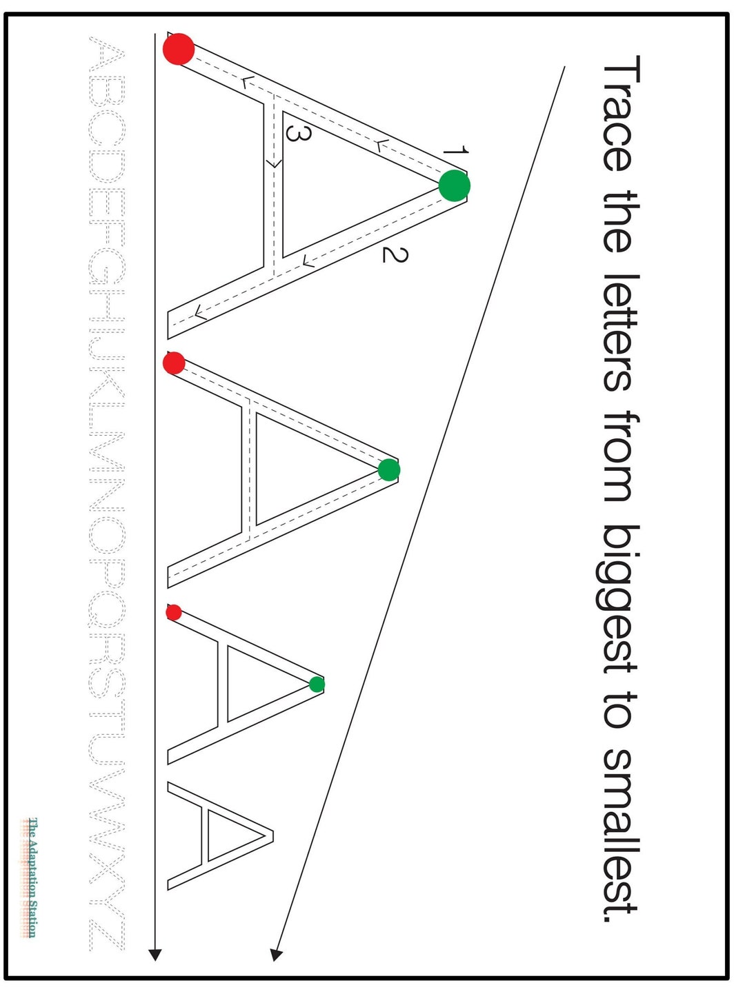 Level 1 - Decreasing Letter Size Work Book - Etsy