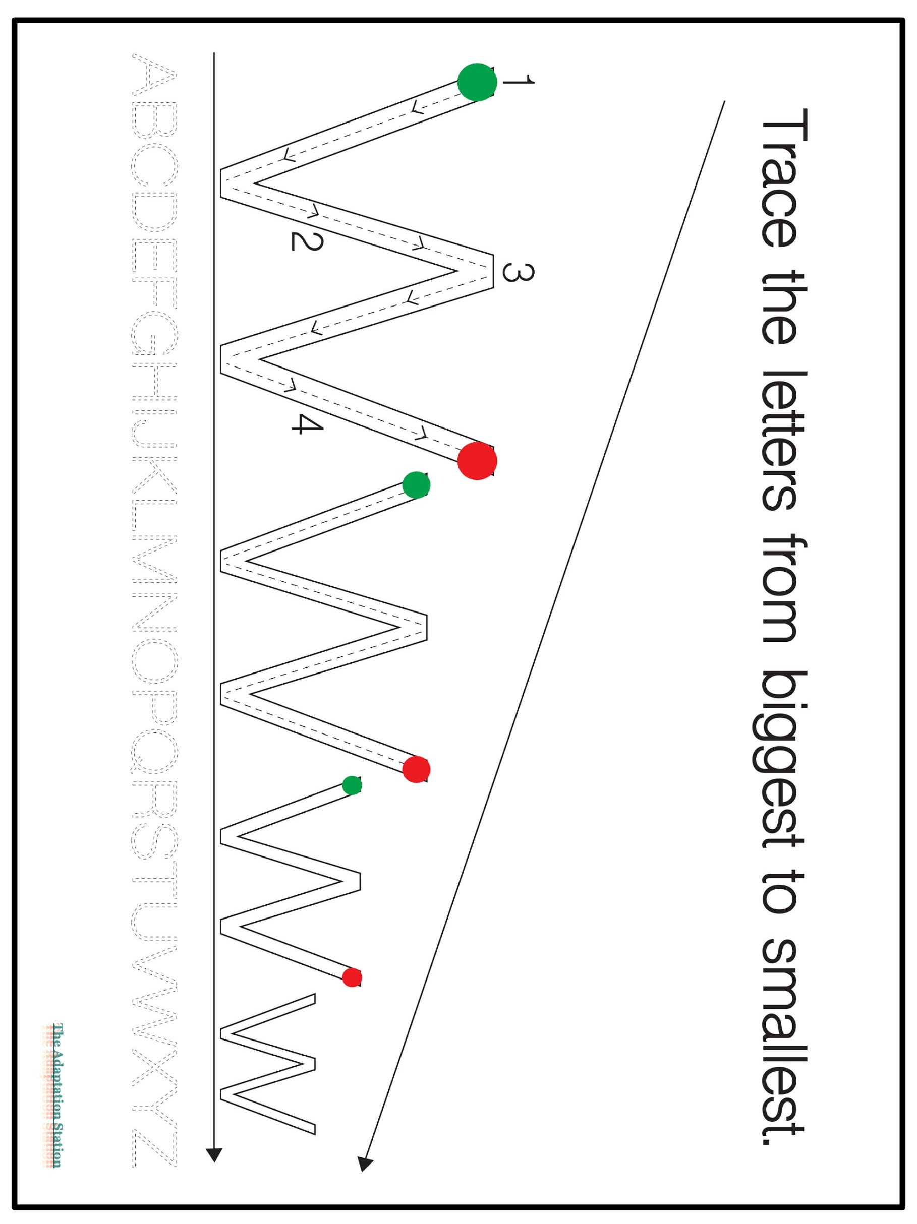 Level 1 - Decreasing Letter Size Work Book - Etsy