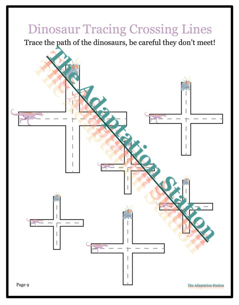 Dinosaur Pre-writing Skills - Etsy