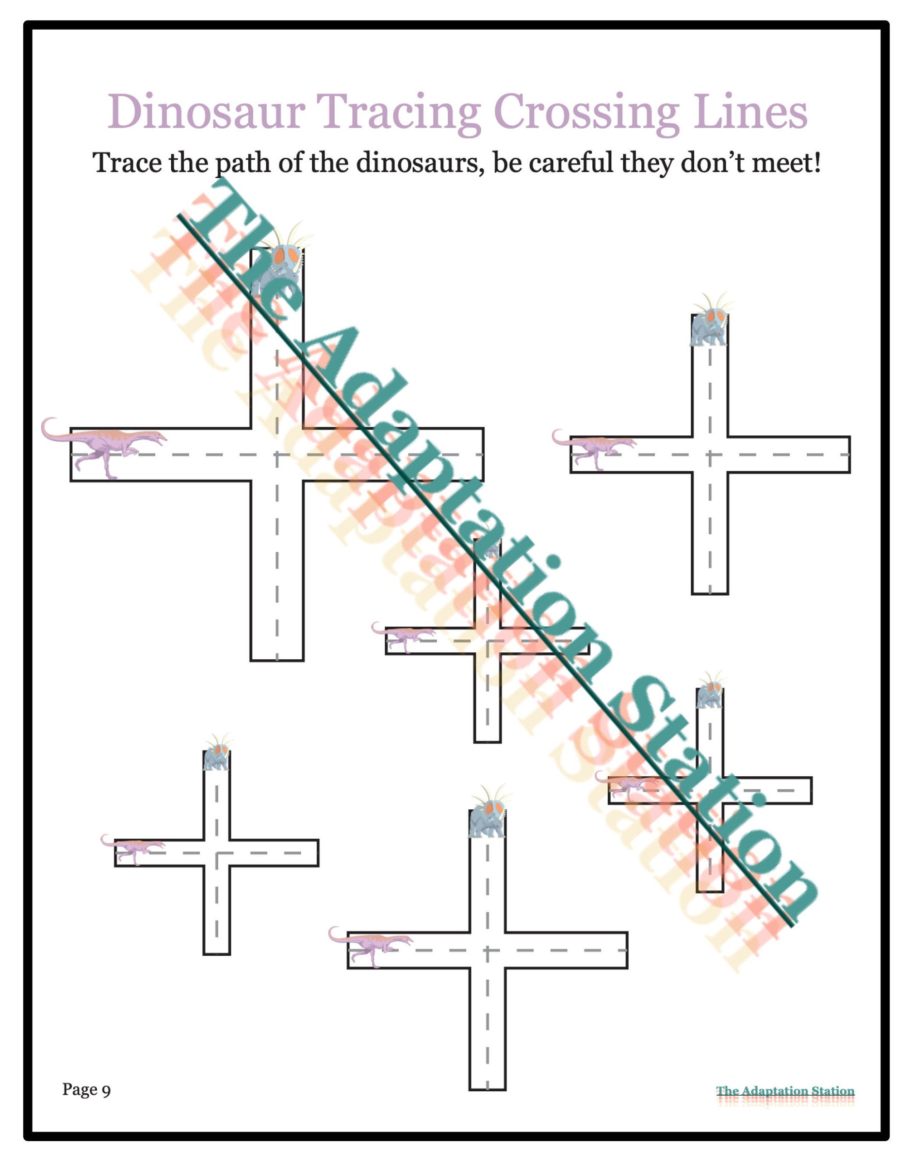 Dinosaur Pre-writing Skills - Etsy