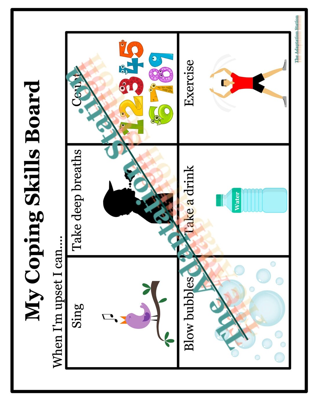 My Coping Skills Board - Etsy