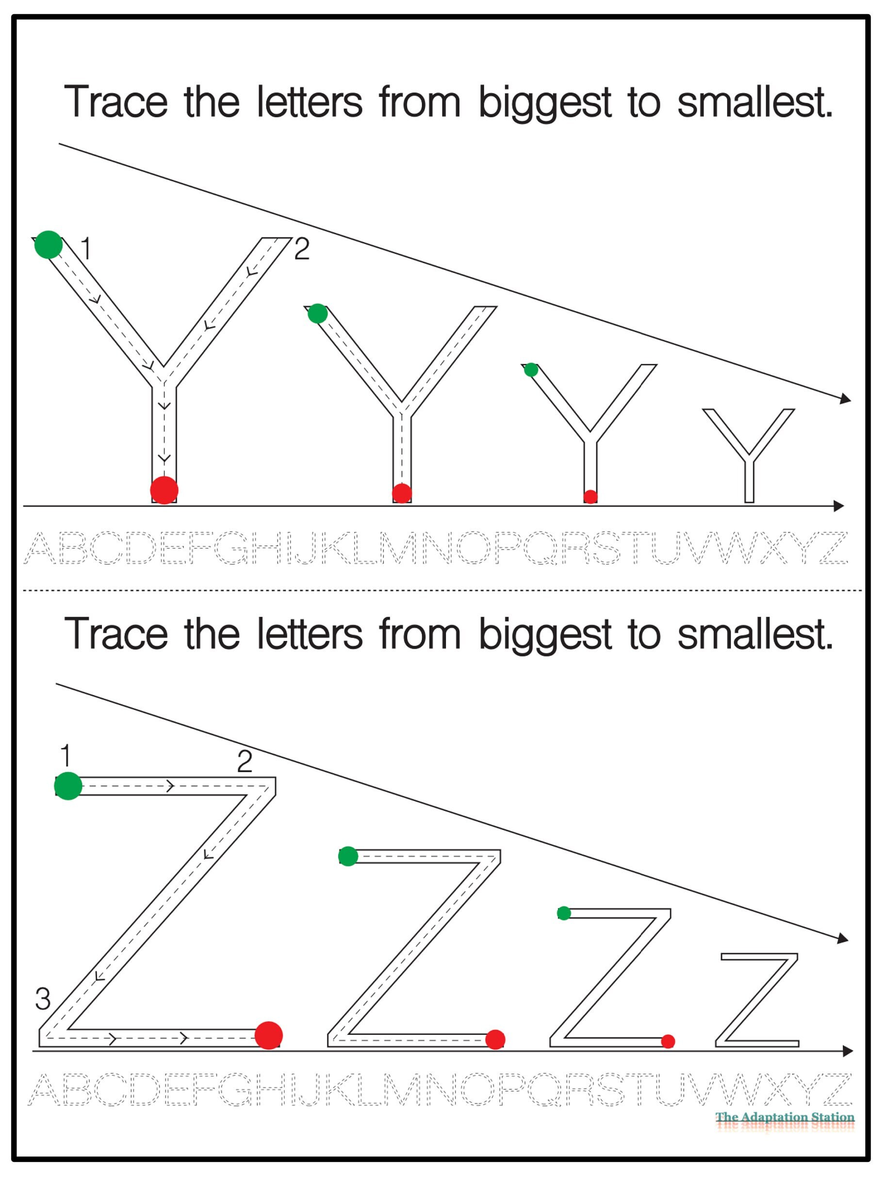 Level 2 - Decreasing Letter Size Work Book - Etsy