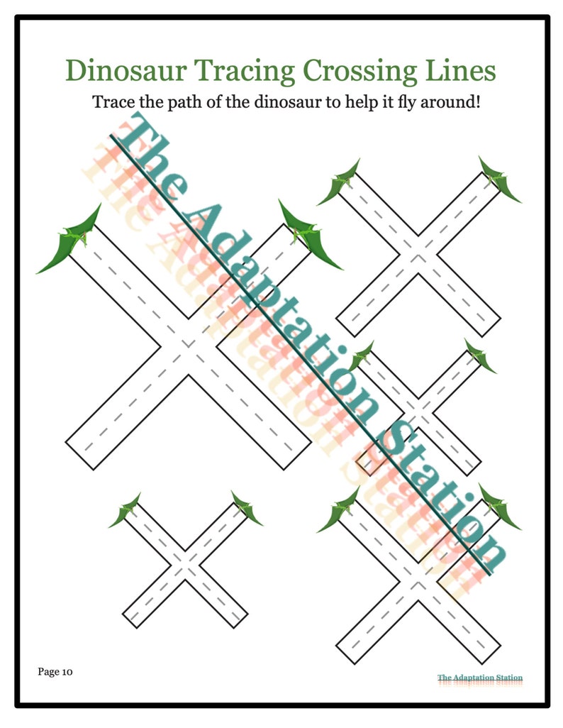 Dinosaur Pre-writing Skills - Etsy