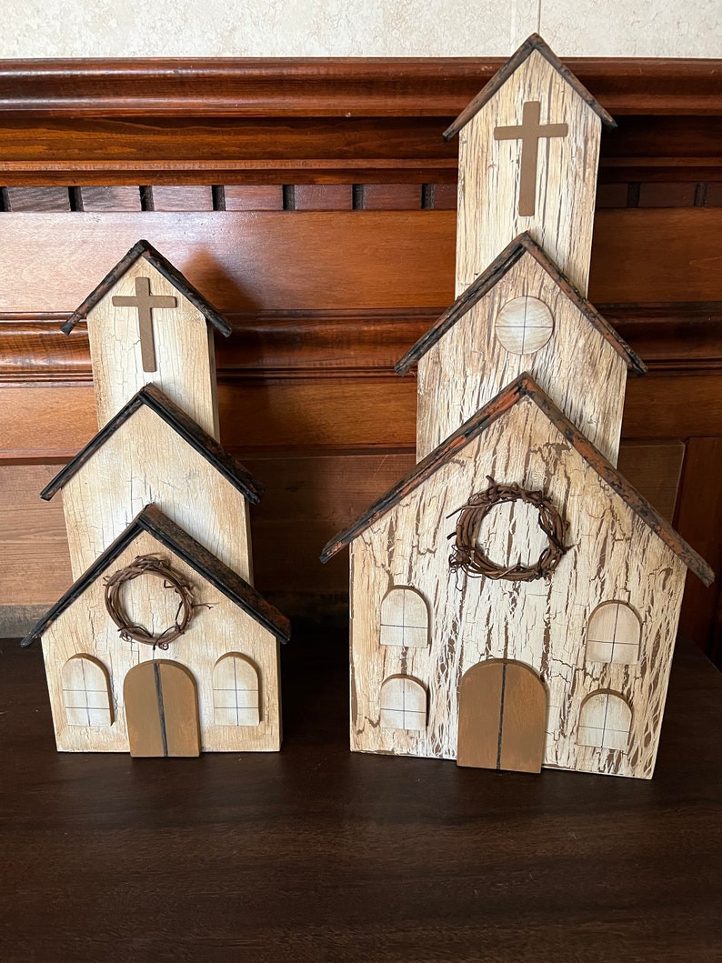 Handmade Wood Church, Rustic Country Church, Old Rustic Wood Church ...
