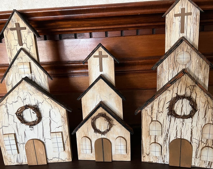 Handmade Wood Church, Rustic Country Church, Old Rustic Wood Church ...
