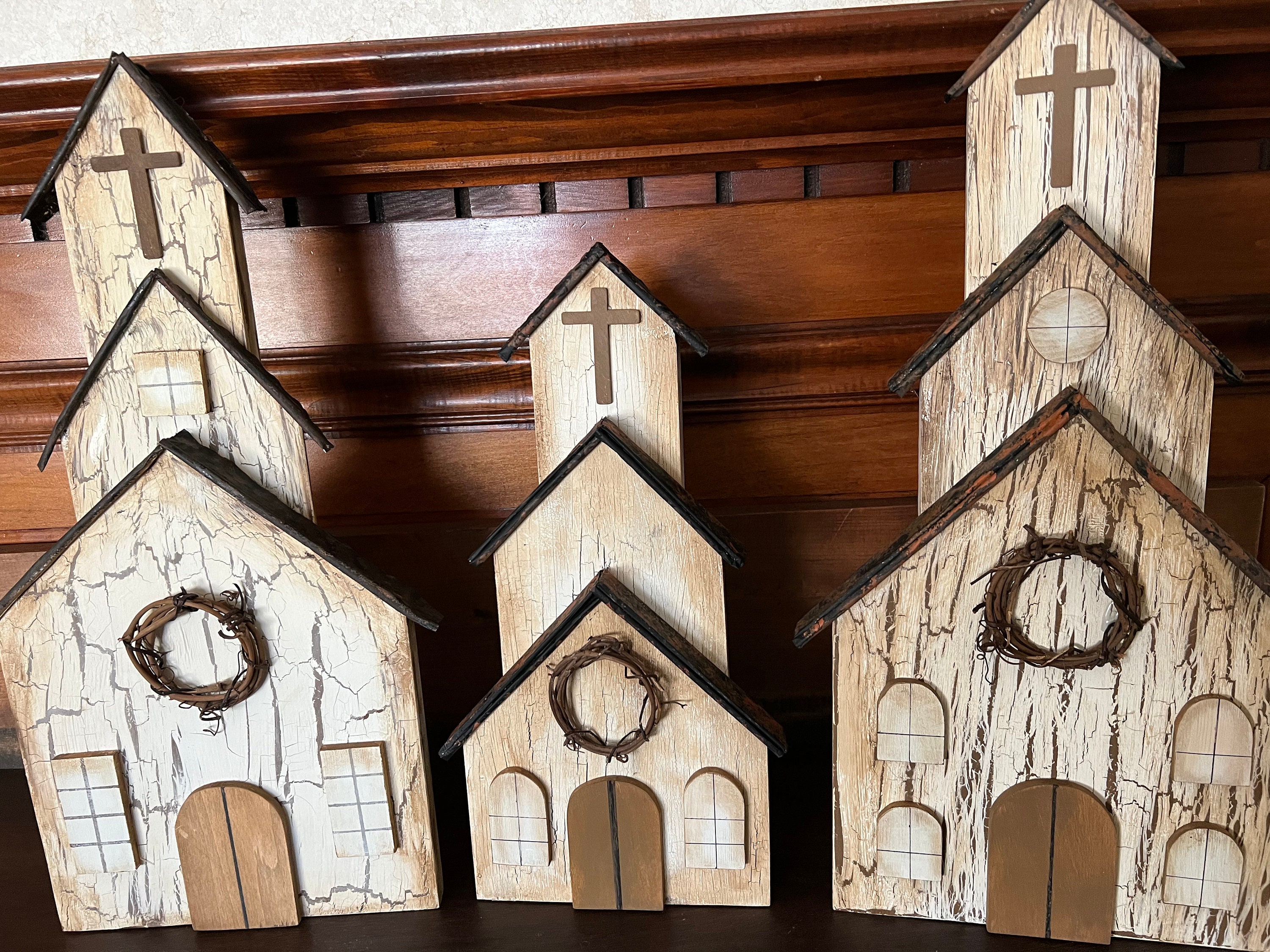 Handmade Wood Church, Rustic Country Church, Old Rustic Wood Church ...