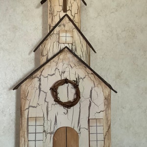 Handmade Wood Church, Rustic Country Church, Old Rustic Wood Church ...