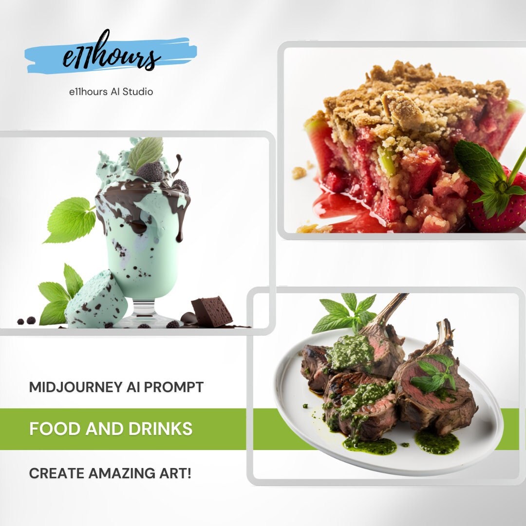 Midjourney AI Prompt Food and Drinks Realistic Food - Etsy