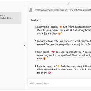 Lustlab AI Chatbot - Create Contents for Adult Content Creators and Agents | Onlyfans ...