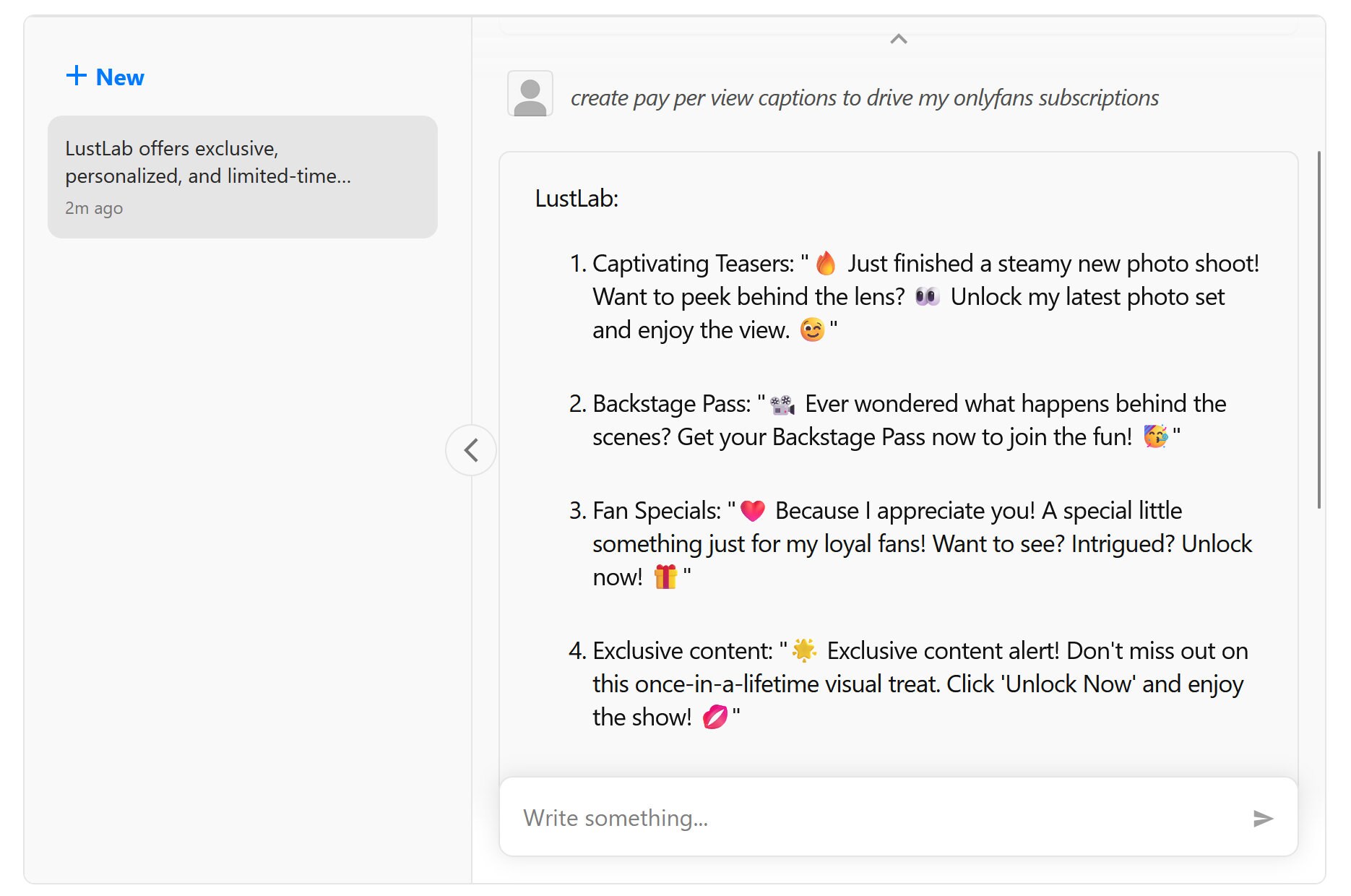 Lustlab AI Chatbot - Create Contents for Adult Content Creators and Agents | Onlyfans ...