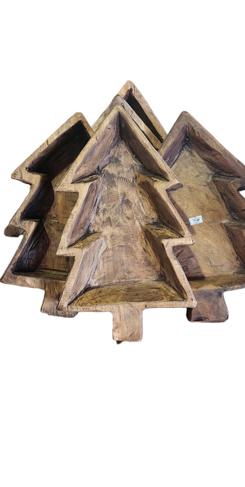 Large Christmas Tree Wood Bowl - Etsy