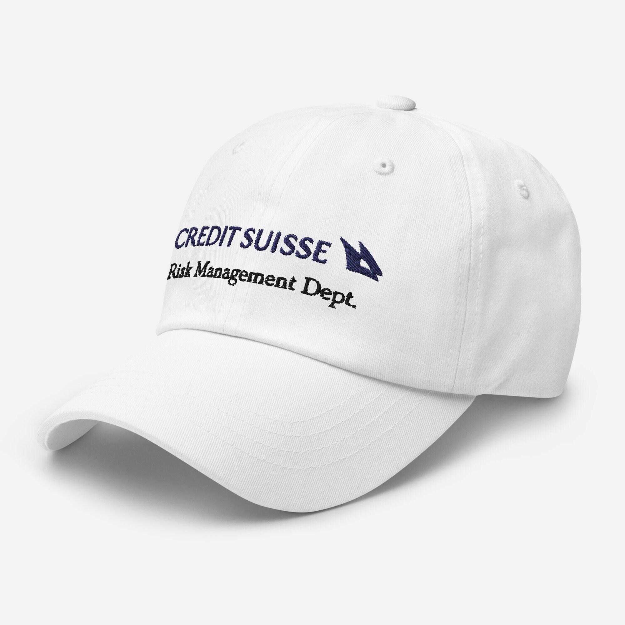 Credit Suisse Risk Management Hat (white) Black | Classic Dad Hat - Etsy