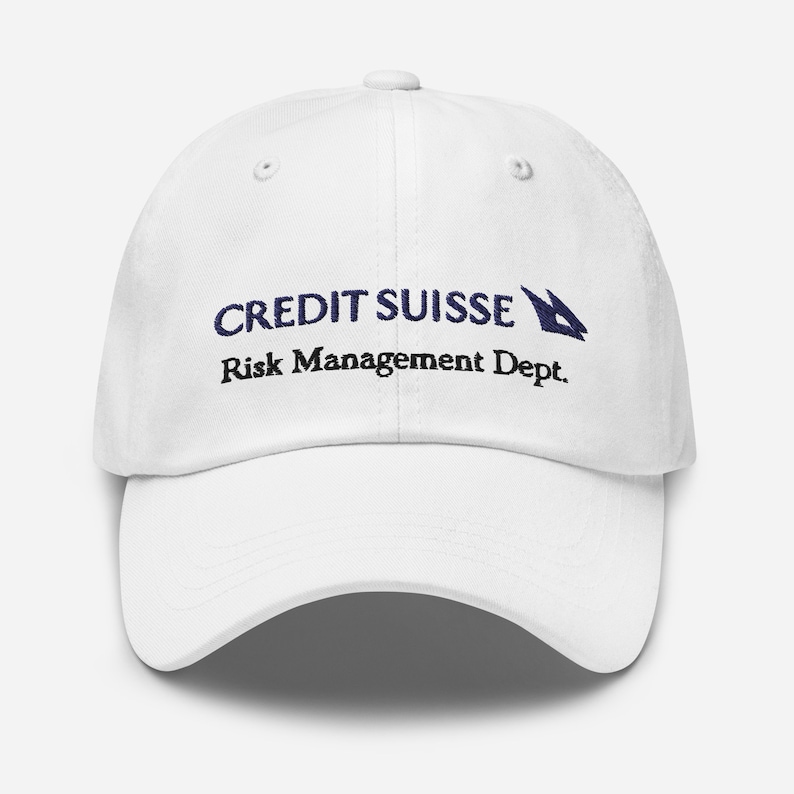 Credit Suisse Risk Management Hat (white) Black | Classic Dad Hat - Etsy
