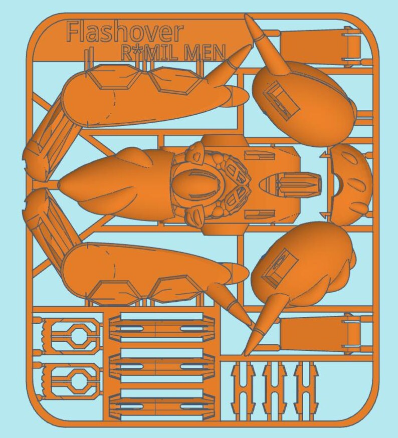 Flashover - R*MIL MEN - Pax Invaders - Physical 3D Prints - Etsy