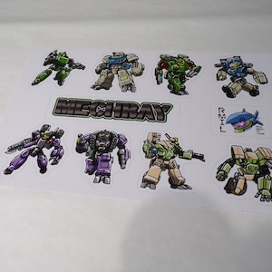 Mechbay Wave #1 Promotional Sticker Pack - 8 Vinyl Mecha Stickers ...