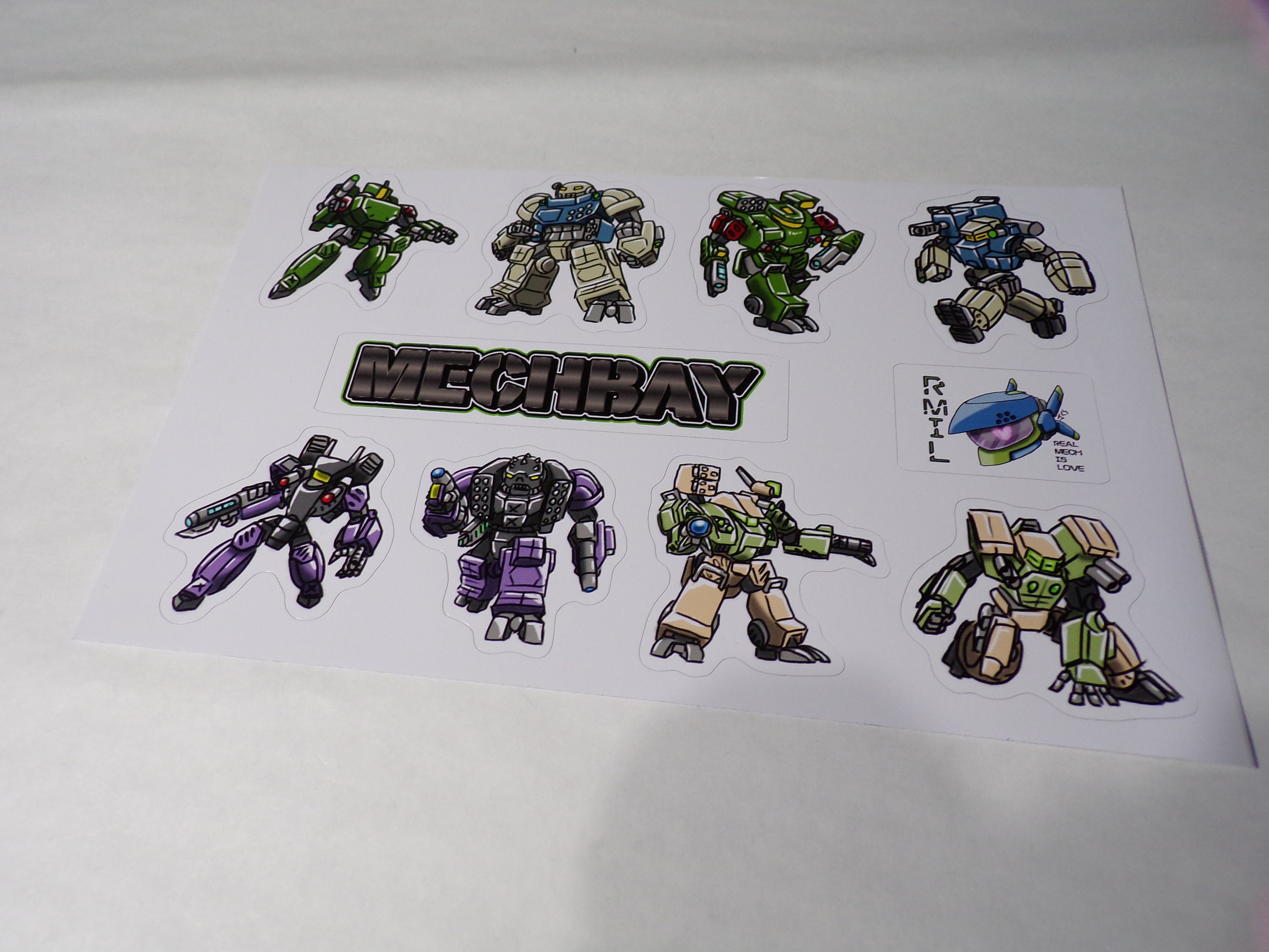 Mechbay Wave #1 Promotional Sticker Pack - 8 Vinyl Mecha Stickers ...