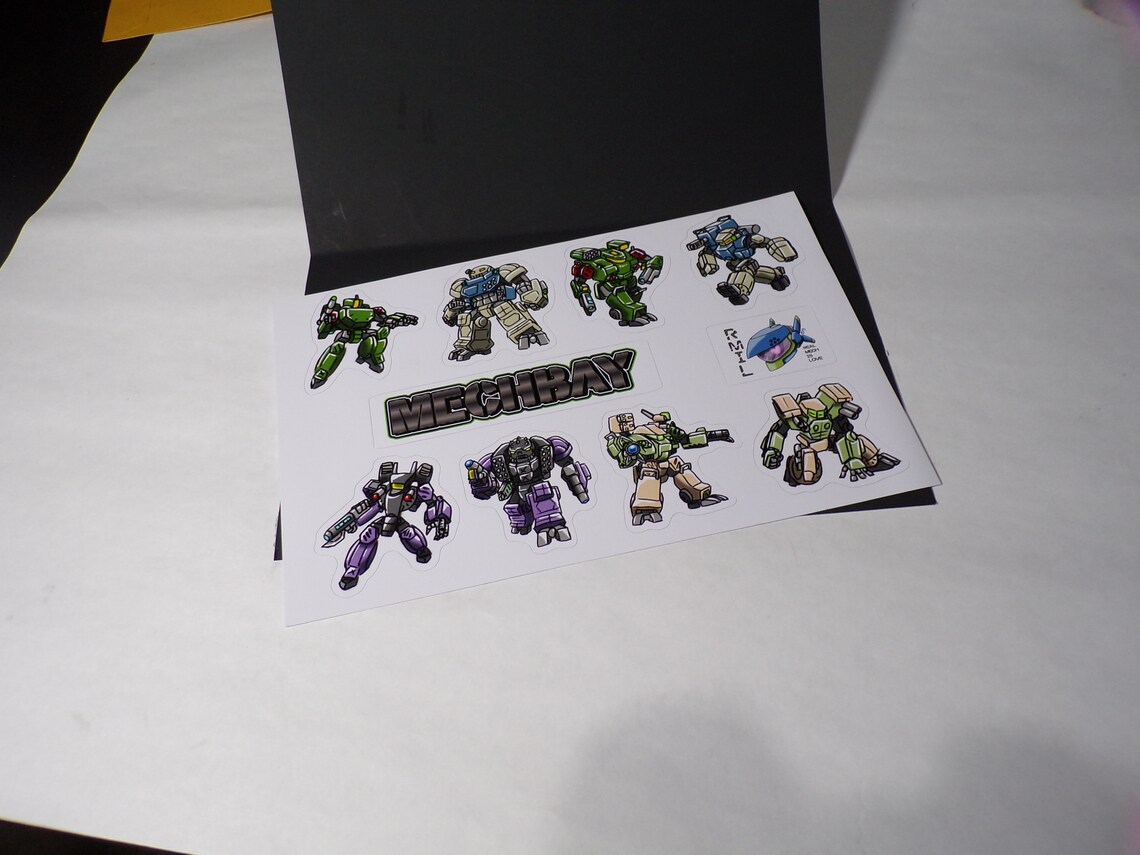 Mechbay Wave #1 Promotional Sticker Pack - 8 Vinyl Mecha Stickers ...