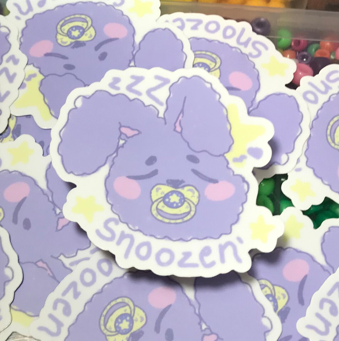 Age Regression Little Space Ddlg Baby Sleepy Snoozen Bunny Sticker - Etsy