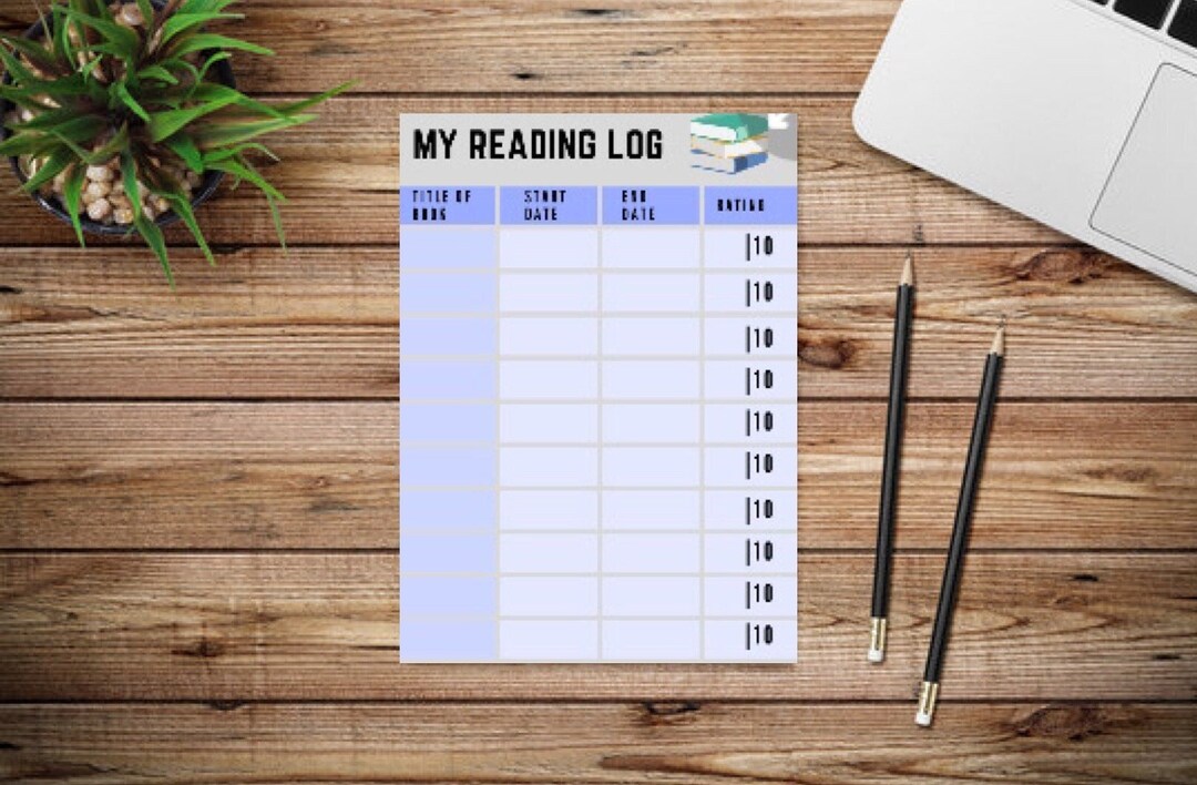 My Reading Log Printable - Etsy