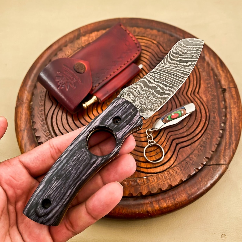 Damascus Cigar Cutters Handmade Cigar Knife - Folding Pocket Knife ...