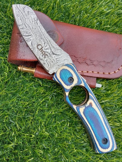 Wooden Cigar Cutter Handmade Damascus Cigar Knife - Guillotine Cigar ...