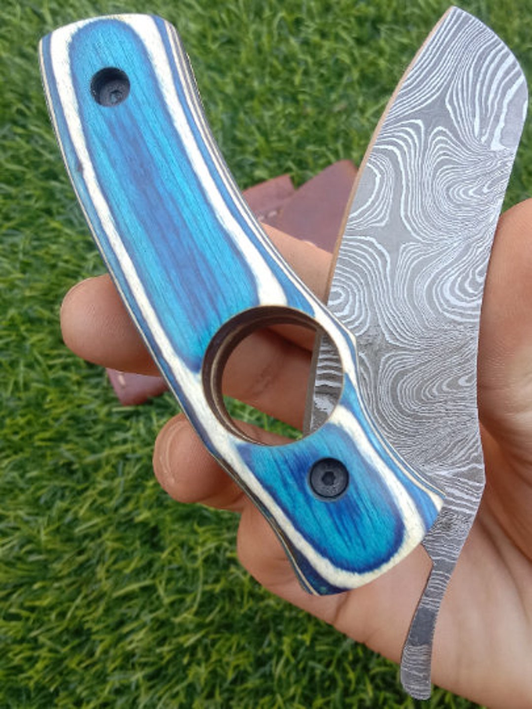 Wooden Cigar Cutter Handmade Damascus Cigar Knife - Guillotine Cigar ...