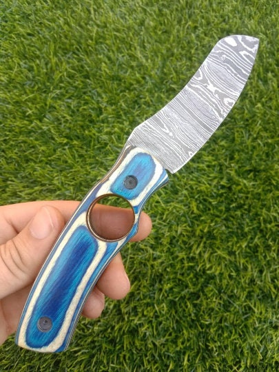 Wooden Cigar Cutter Handmade Damascus Cigar Knife - Guillotine Cigar ...