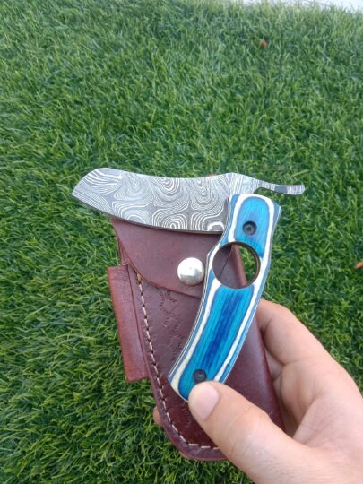 Wooden Cigar Cutter Handmade Damascus Cigar Knife - Guillotine Cigar ...