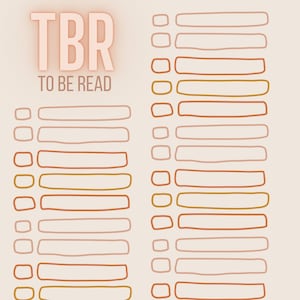 To Be Read TBR List Template Printable And/or Fillable PDF Digital ...
