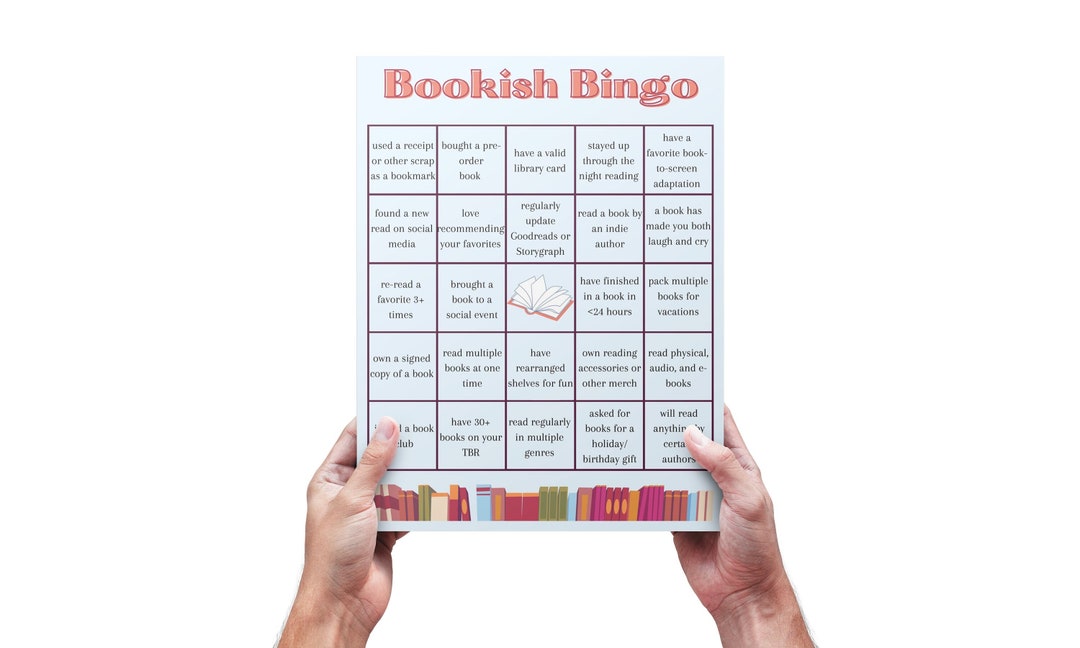 Best Bookish Bingo for Readers, Bingo Game for Book Clubs, Reading ...