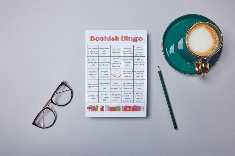 Best Bookish Bingo for Readers, Bingo Game for Book Clubs, Reading ...