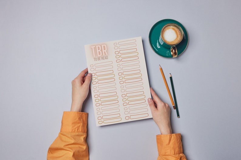 To Be Read TBR List Template Printable And/or Fillable PDF Digital ...