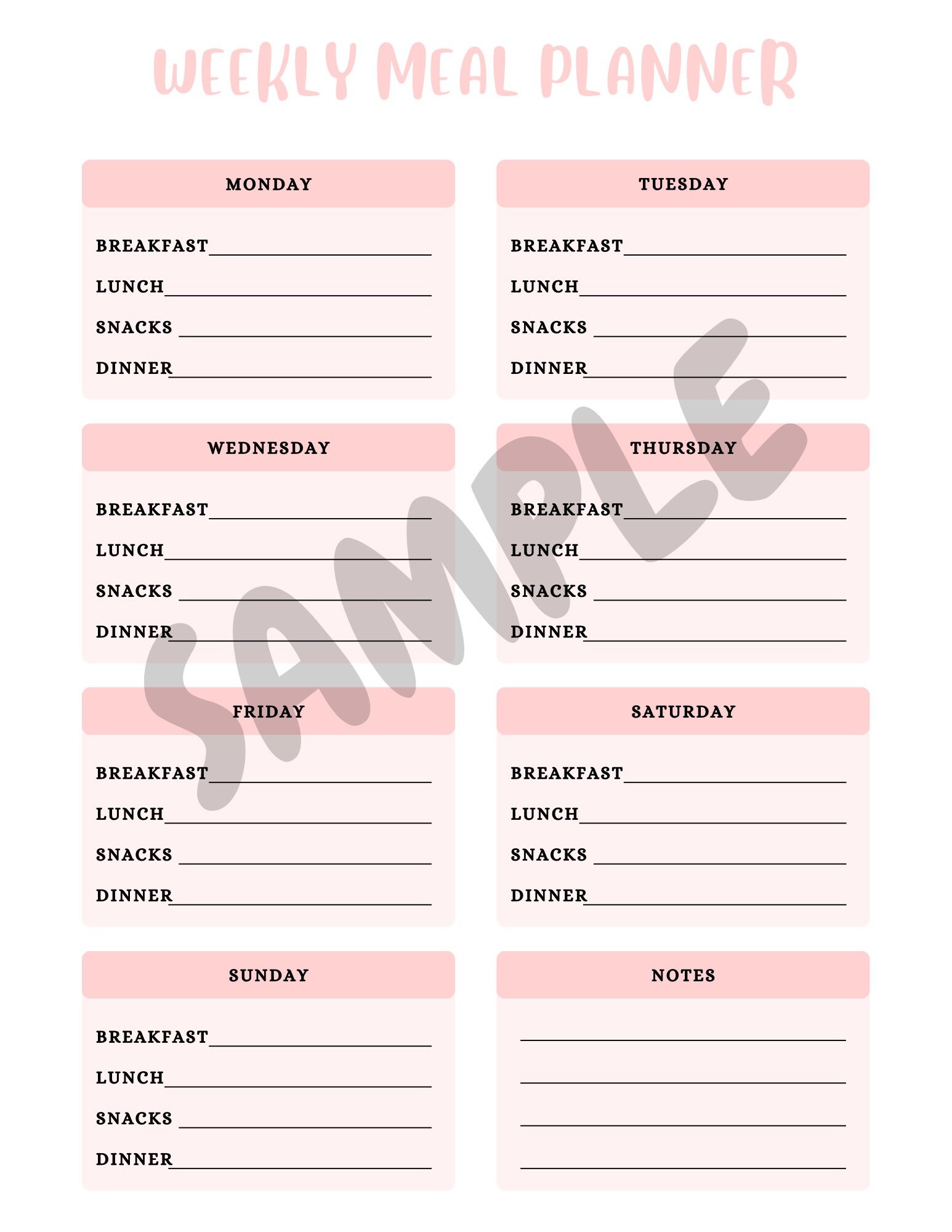 Meal Planner Digital-printable-goodnotes-notability-pdf - Etsy