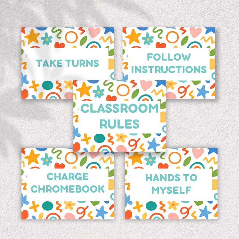 Printable Classroom Rules - Etsy