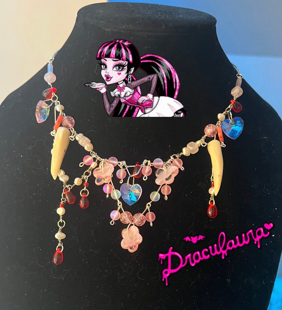 Draculaura Inspired Monster High Necklace - Etsy