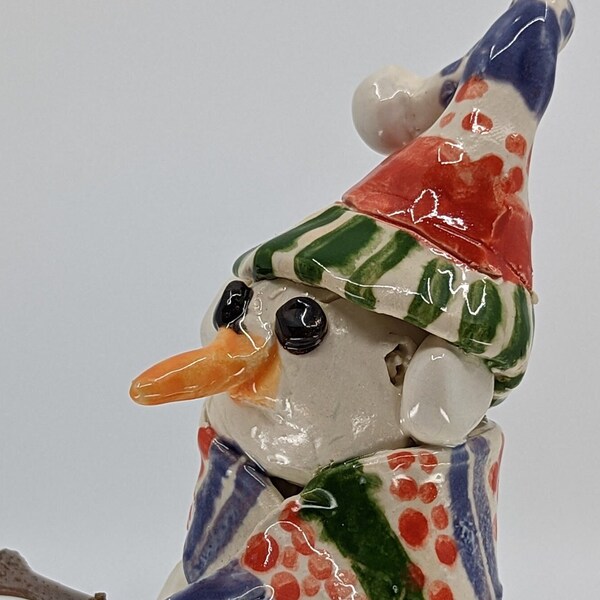 Ceramic Snowman - Etsy
