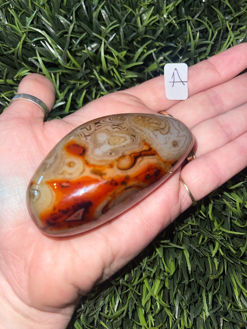 Sardonyx Agate / Silk Agate Palm Stones - Etsy