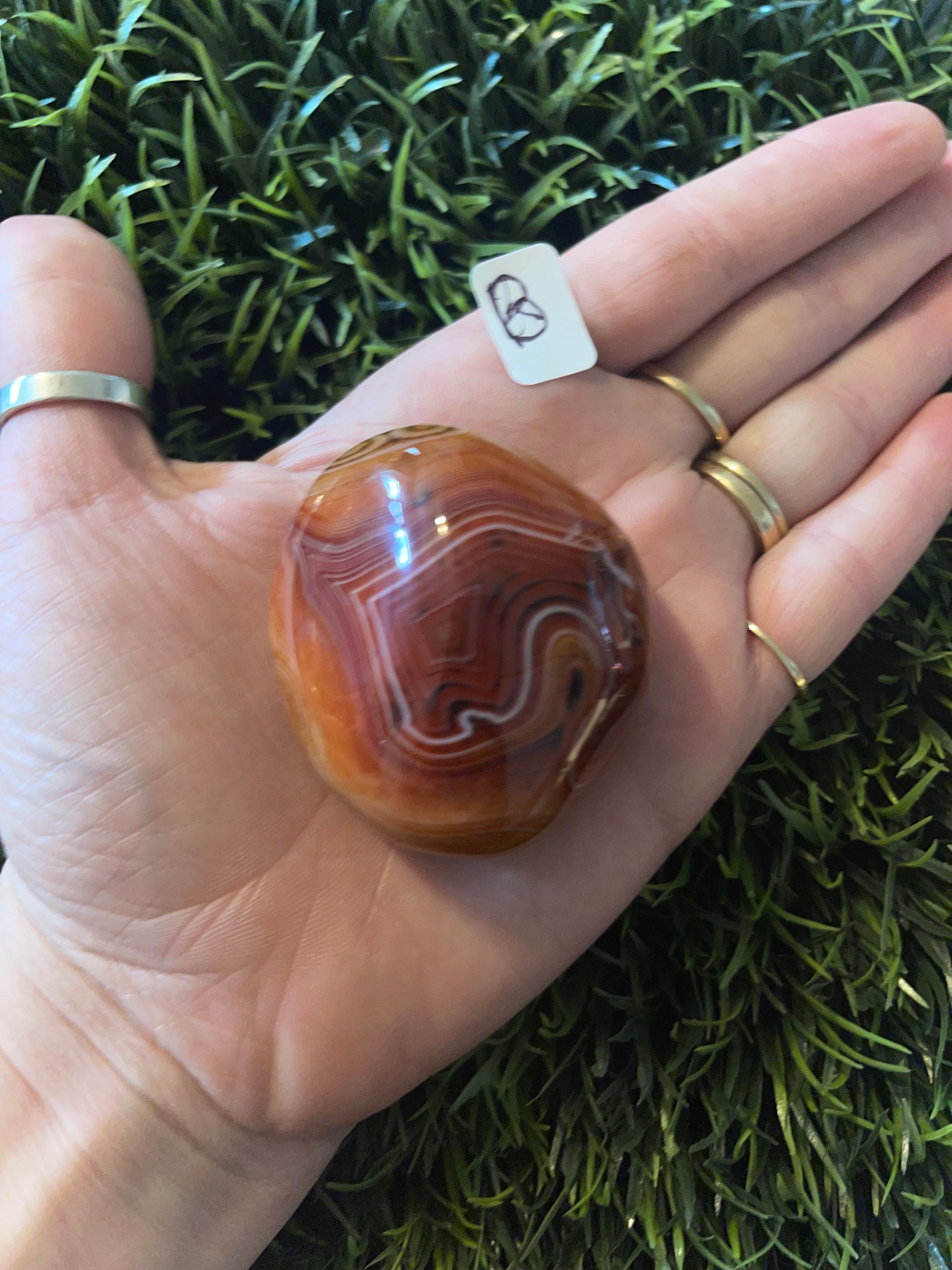 Sardonyx Agate / Silk Agate Palm Stones - Etsy