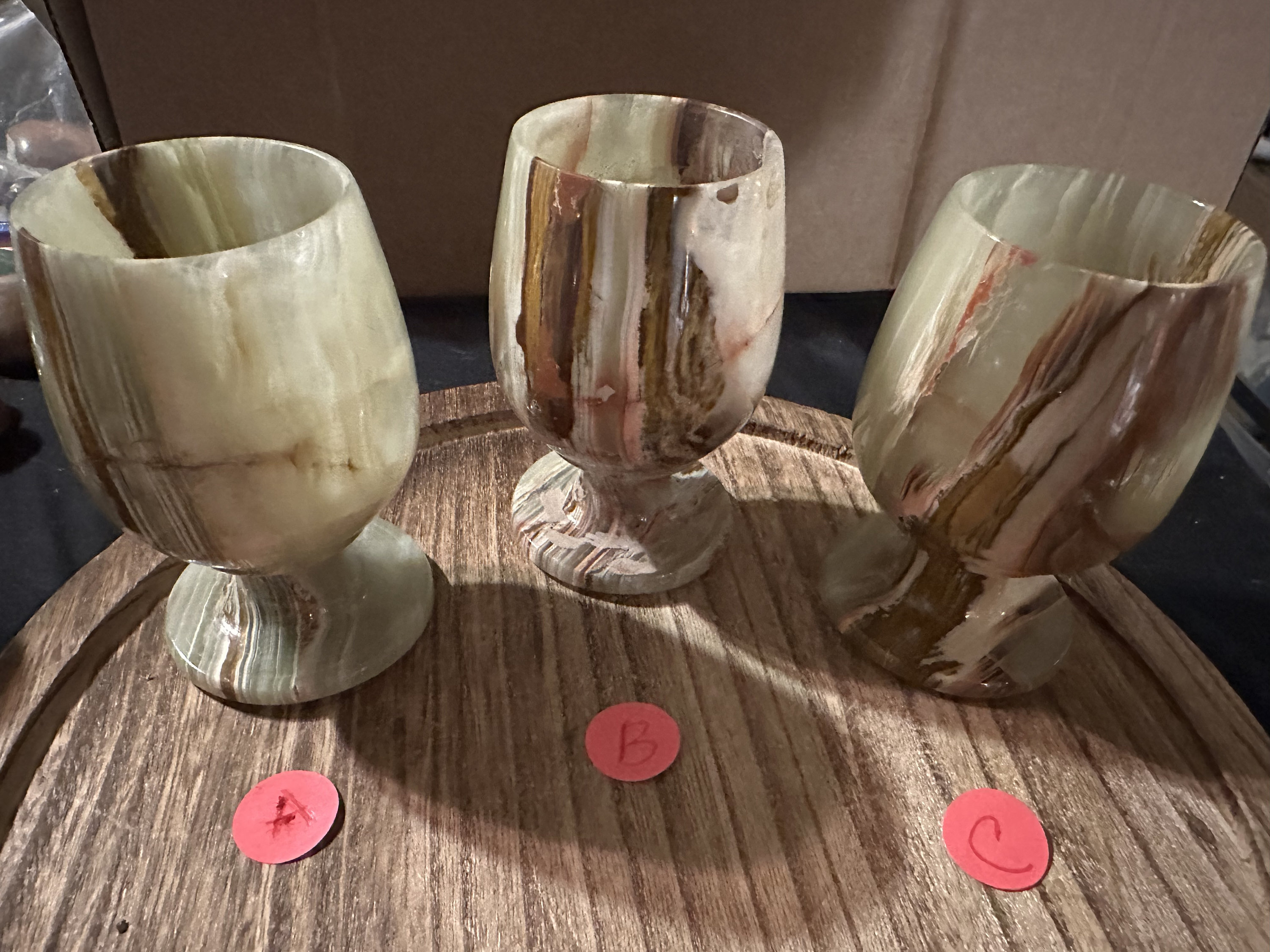 Green Onyx Goblets Cups & Bowls - Etsy