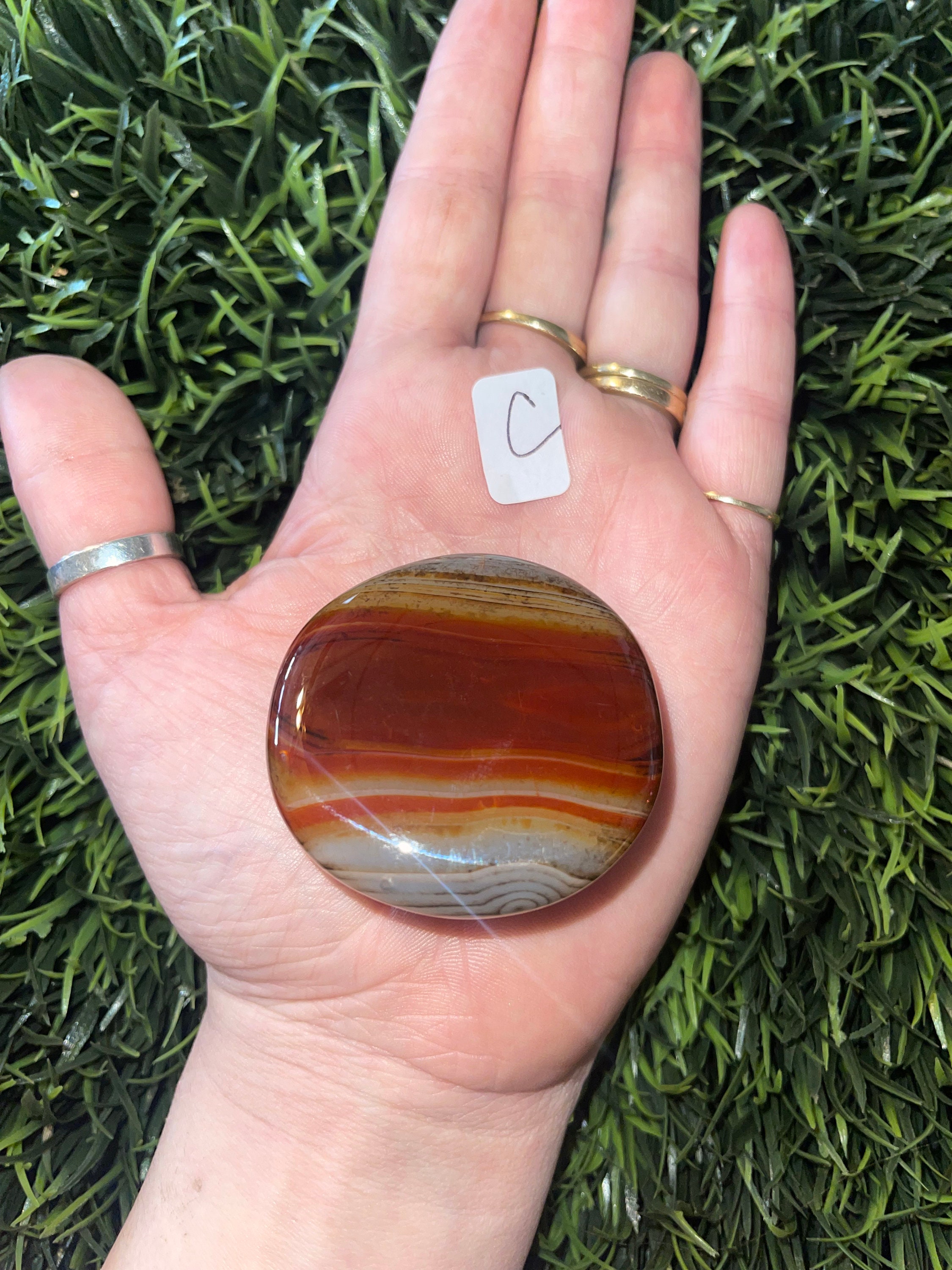 Sardonyx Agate / Silk Agate Palm Stones - Etsy