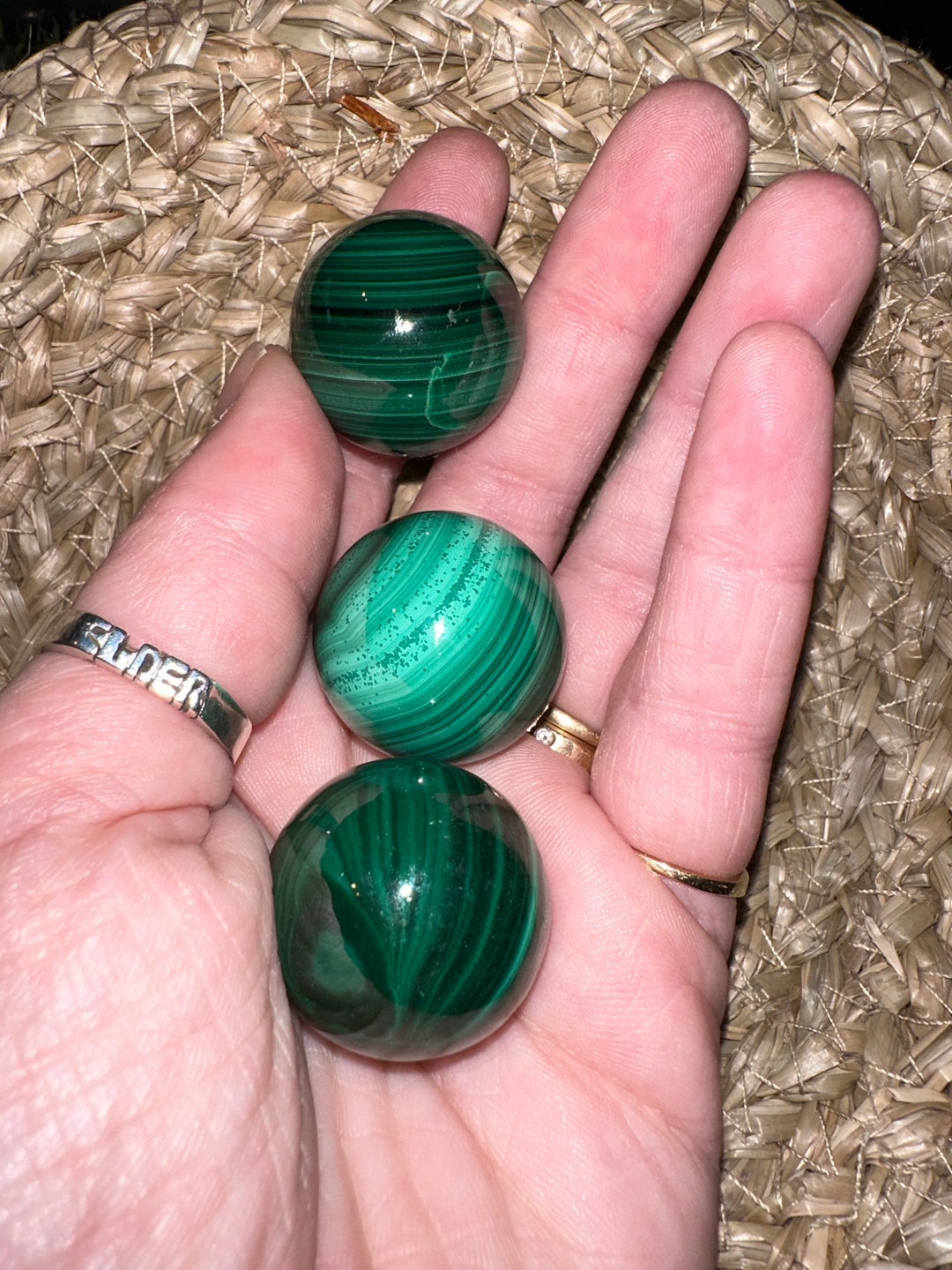 28mm Malachite Sphere - Etsy